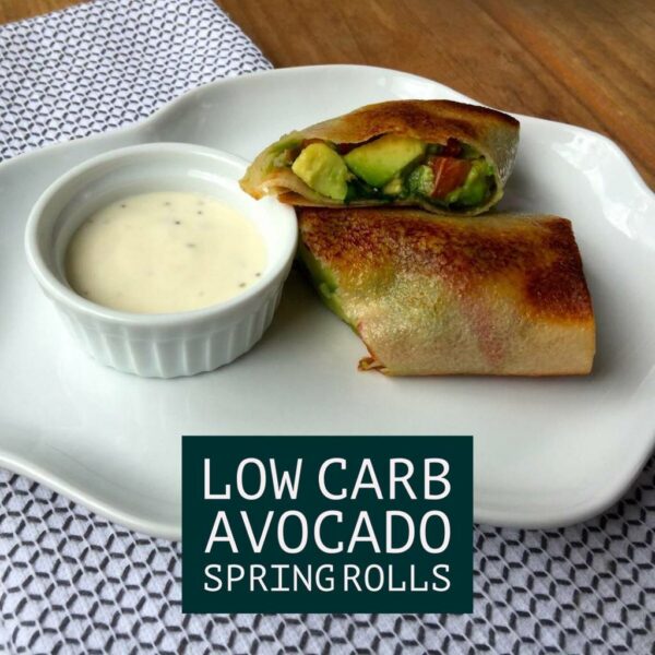 Low Carb Avocado Spring Rolls - Keto Karma